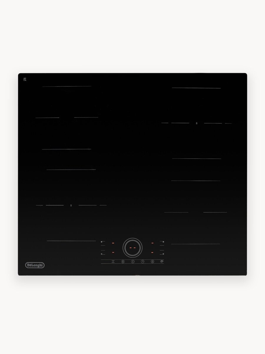 Индукционная варочная панель DeLonghi ELIO 1B0P CR 60 см, черная, индукционная варочная панель 4 конфорки