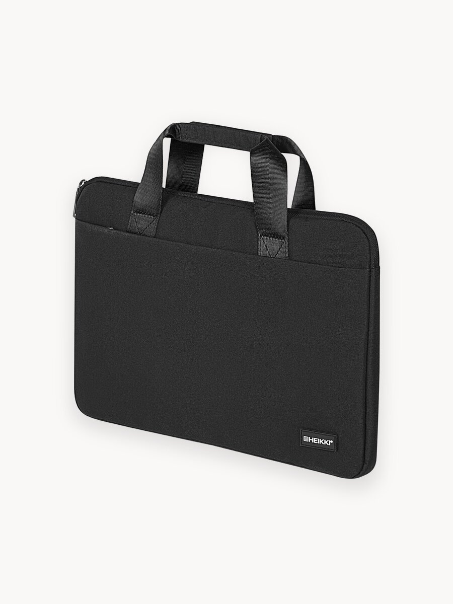 Сумка портфель Heikki Ultra (хейки) с отделением для ноутбука 15,6", Total black, черная, 28х39х3 см, 272609