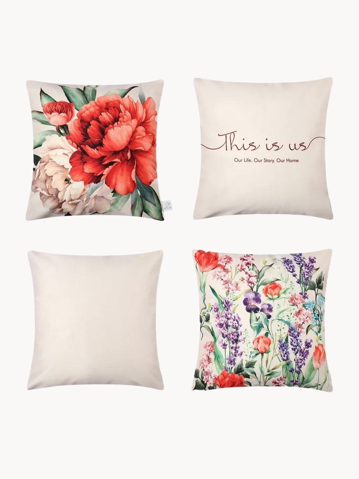 Набор наволочек декоративных - 4 штуки Этель "Our home" велюр