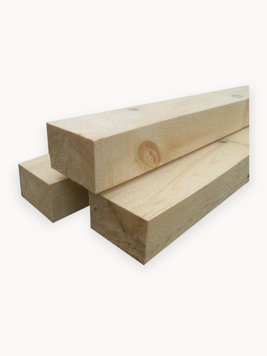 Брус естественной влажности 3000х150х100 хвойные породы дерева (Комплект 6 шт)