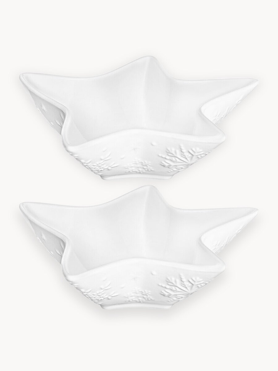 Блюдо сервировочное 2 предмета по 130 мл Elan Gallery Снежинки