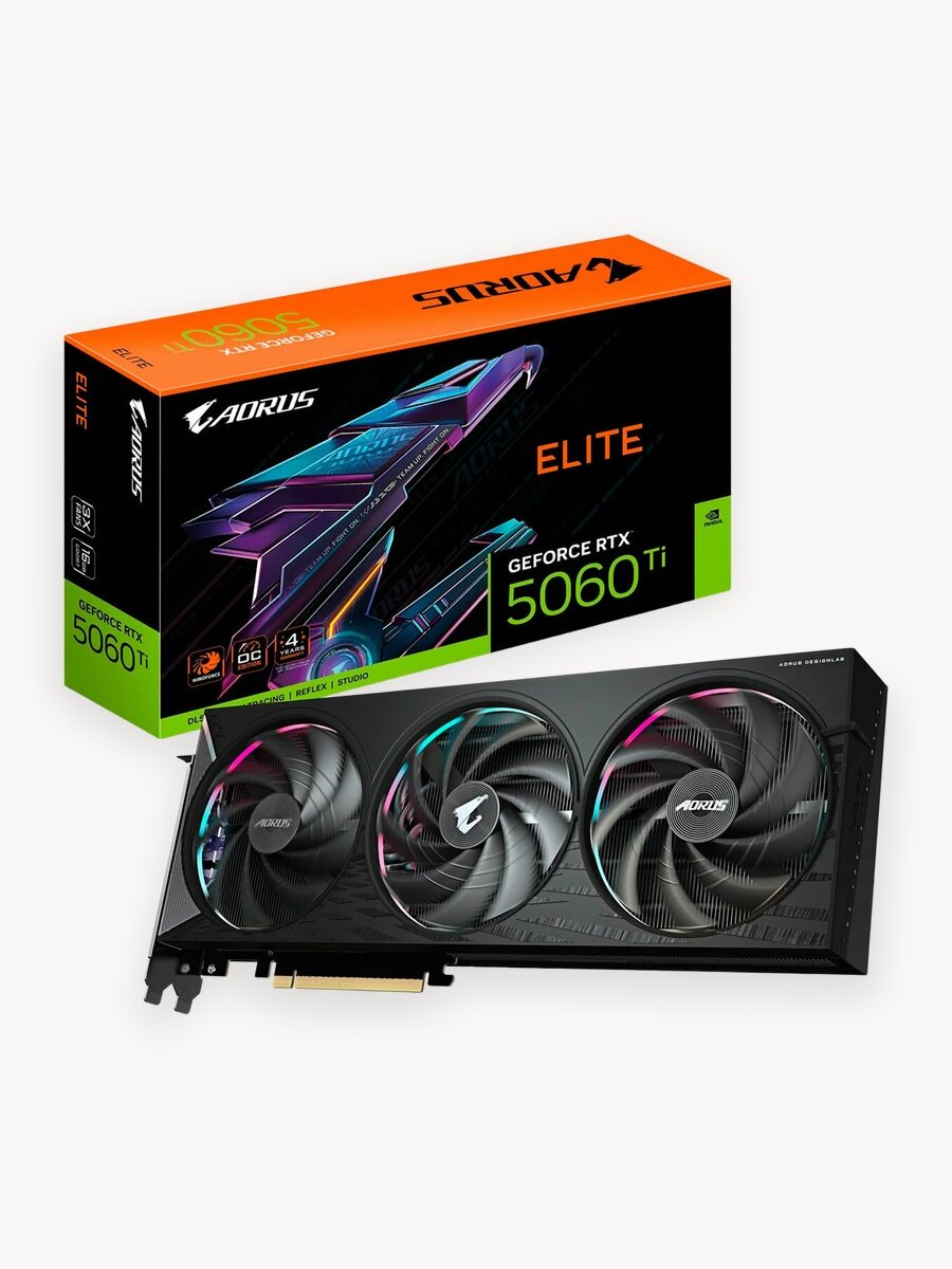 Видеокарта Gigabyte GeForce RTX 5060 Ti ELITE 16GB (GV-N506TAORUS E-16GD)