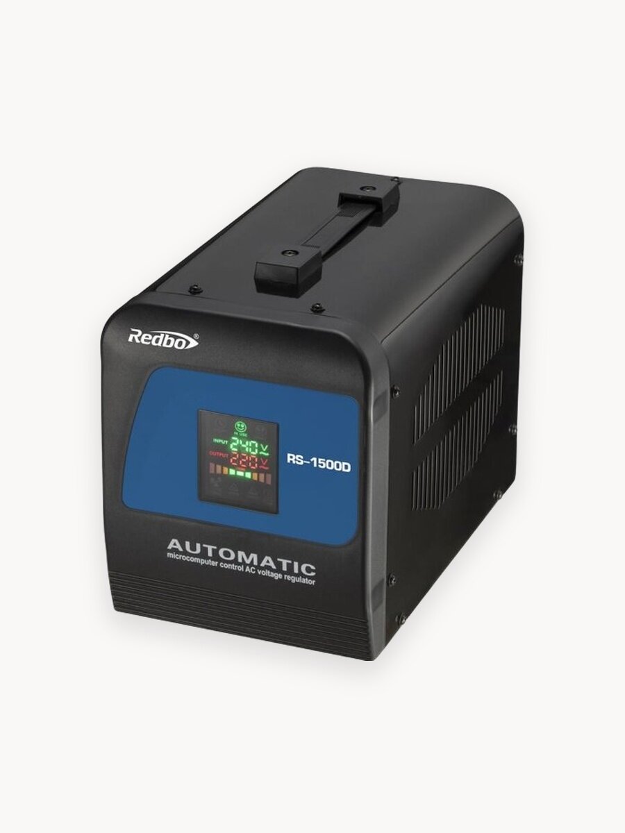 Автоматический стабилизатор напряжения Redbo RS-1500D (220В, 1500VA,140-260В, дисплей, релейный)
