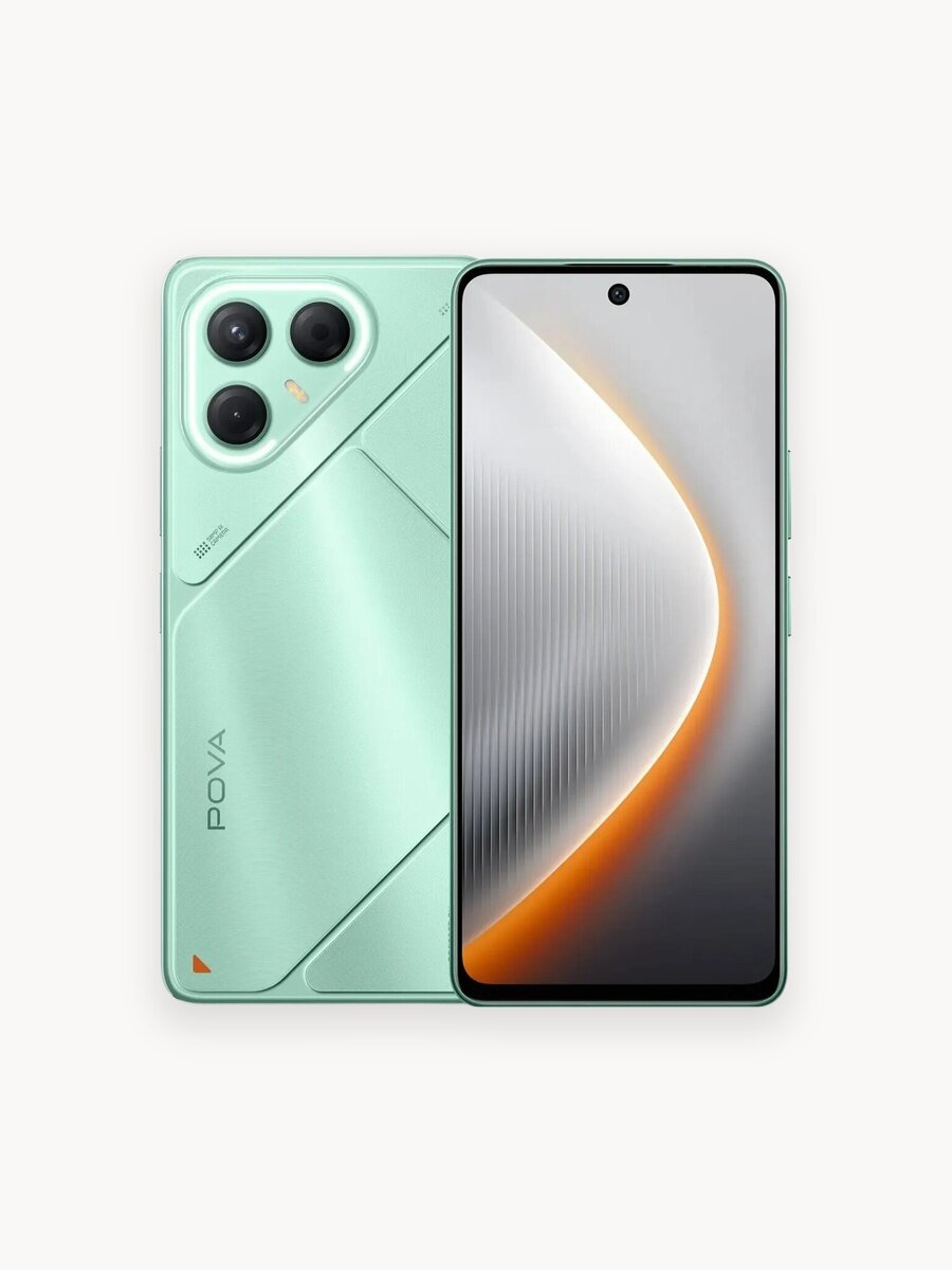 Смартфон TECNO "Pova 7", 5G, IPS, 6.78", 2460 x 1080, 144Гц, 8ГБ/256ГБ зеленый (oasis green)