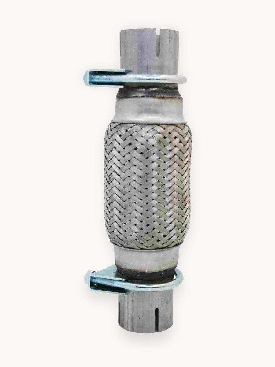 Гофра глушителя с патрубками и хомутами (INNER BRAID) Ø55*100*200 belais #17220