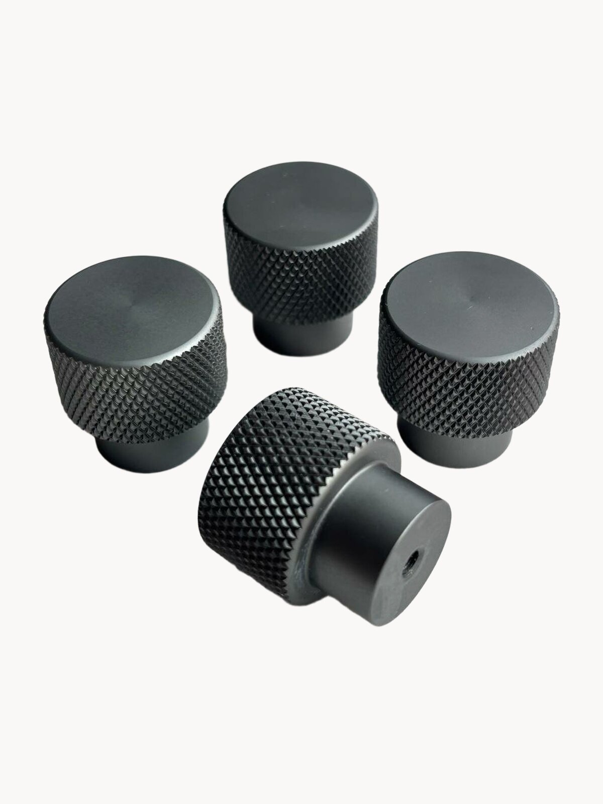 Ручки для мебели "Кнопка", для кухонного гарнитура, графитового цвета, 4 шт