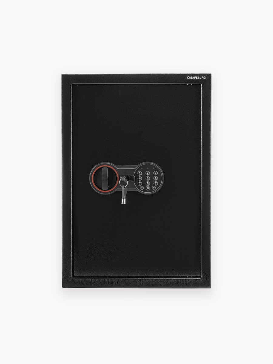 Сейф для денег и документов SB-500 BLACK, электронный кодовый замок, для дома, для офиса, 500х350х310 мм, мебельный сейф