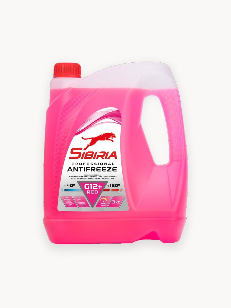 SIBIRIA 805602 Антифриз готовый красный G12+ (-40) 3кг