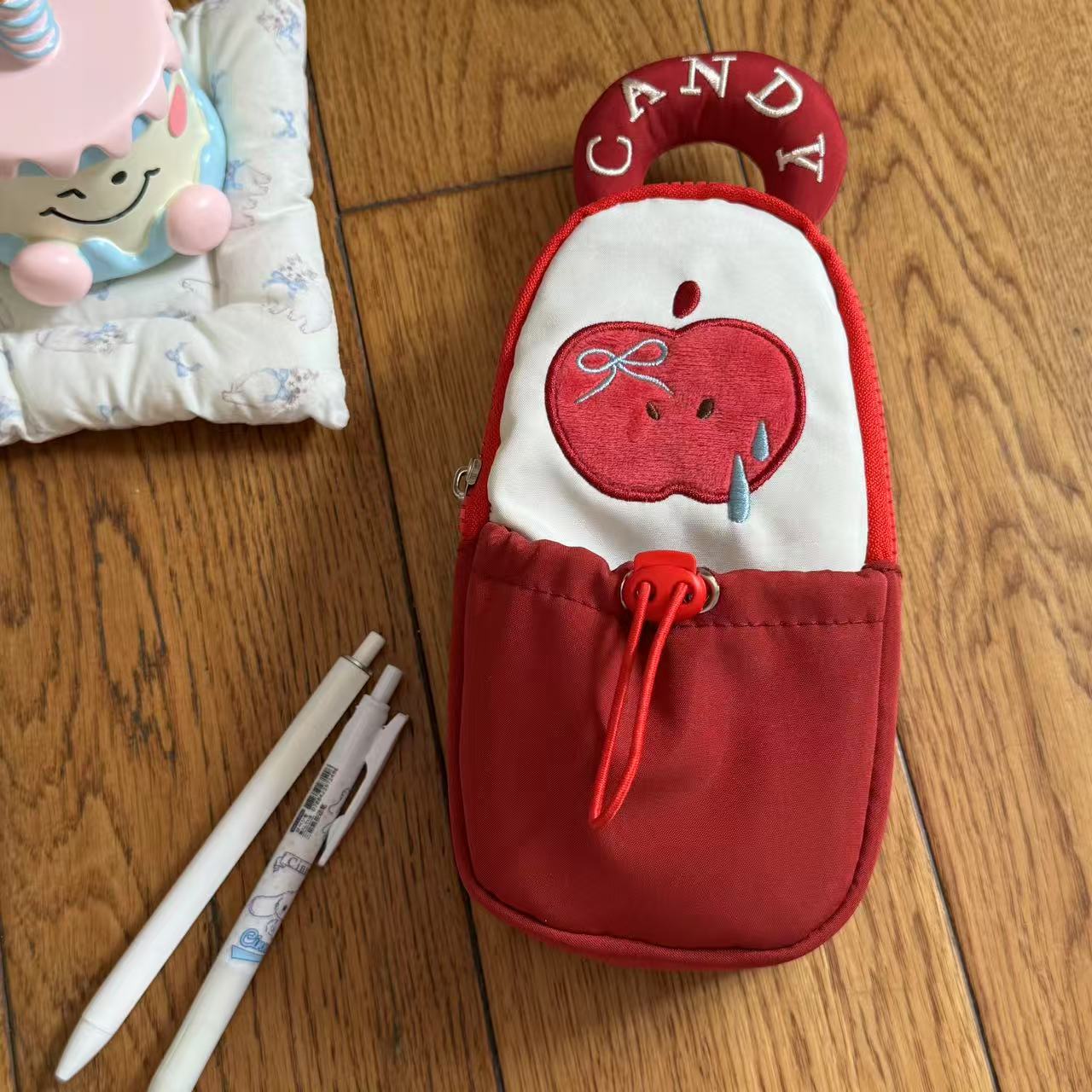 HelloKitty сумка-клатч с шнурком для школьной канцелярии, органайзер ручек - красный
