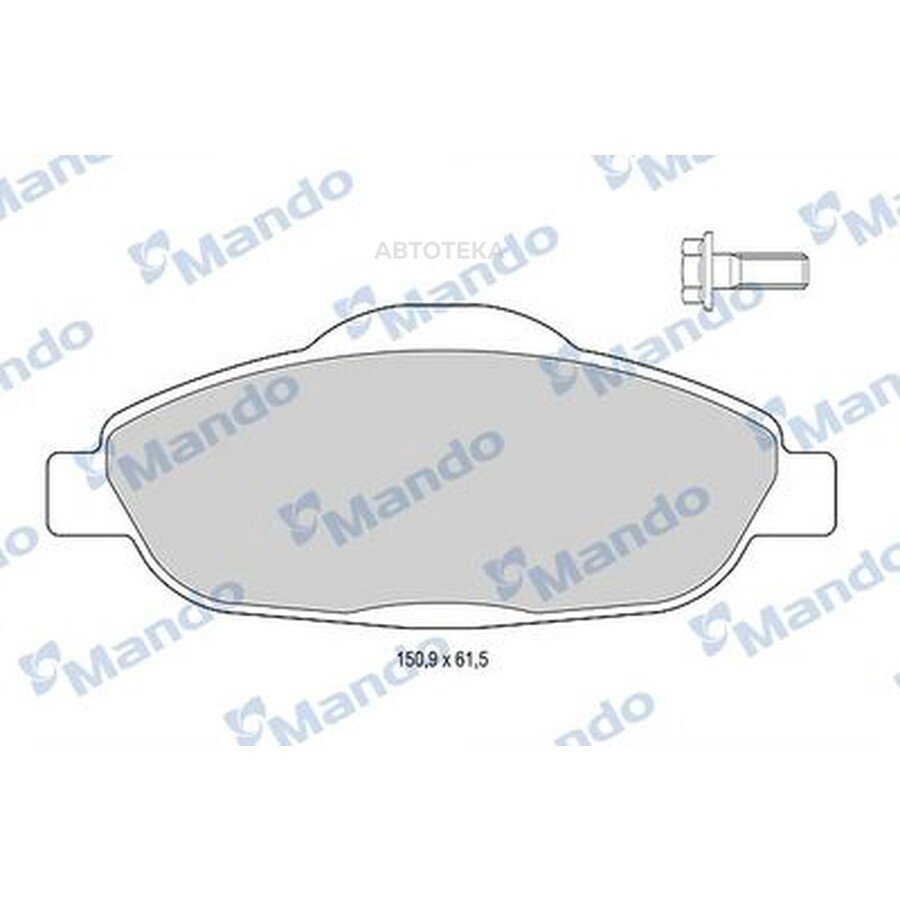 Колодки тормозные дисковые перед MANDO MBF015237
