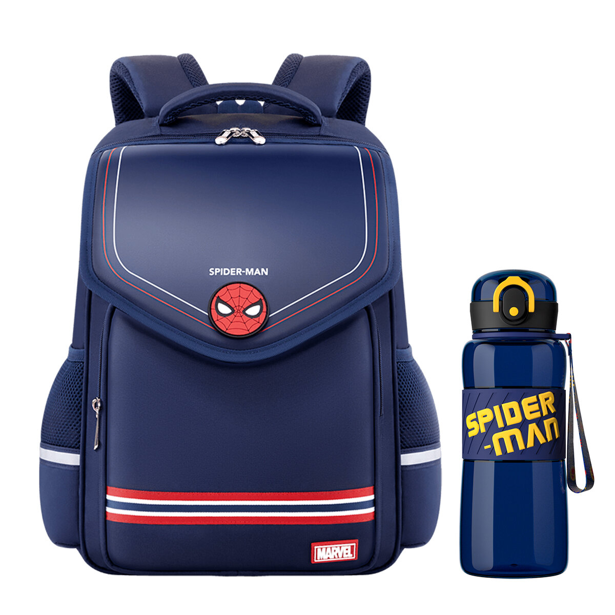 Рюкзак мужской Disney × Marvel из полиэстера и PU-кожи большого размера, синий, Spider-Man, Summer-C