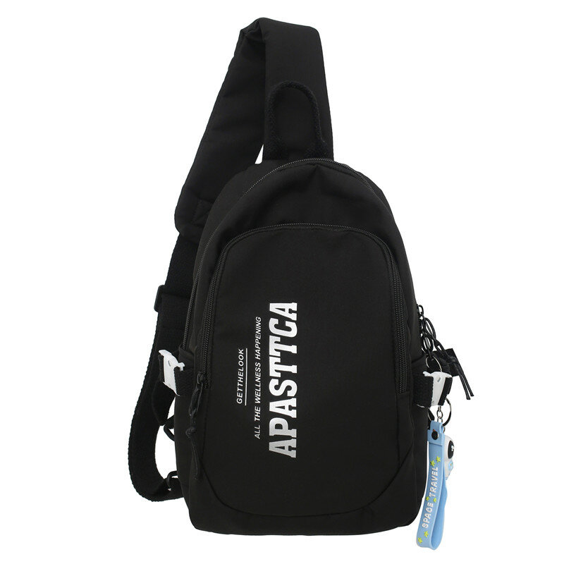 Слинг-бэг унисекс DELIXIONG черный с лямкой, стильный и удобный