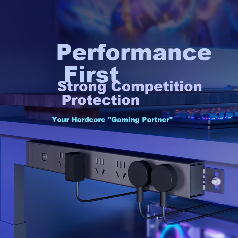 BULL (BULL) PDU Desktop Overload Super Power Protection Under Desk E-sports Cabinet Socket/Power Strip/Plug Strip/Socket Strip/Wiring Board 6 Outlets Total Control 2 Meters Long GNE-P106E Black