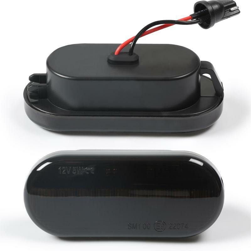 Фонарь на крыле, для Volkswagen Bora/Golf/Jetta, светодиодный, угловой, дымчато-черный