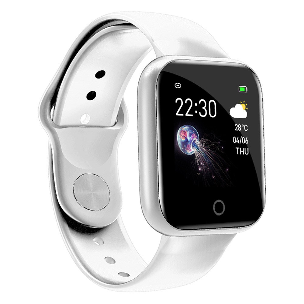 Браслет умный I5 Smart Sport, монитор пульса, давления, сна, размер ремешка 260*20*2.3 мм, размер корпуса 41*34*10 мм, экран 1.3 дюйма, материал ремешка TPU, корпус цинковый сплав+экологичный пластик, время заряда 2ч, водонепроницаемость IP67, вес