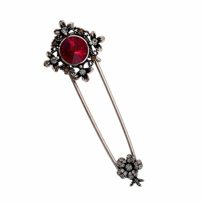 Креативная большая булавка в стиле ретро-красный