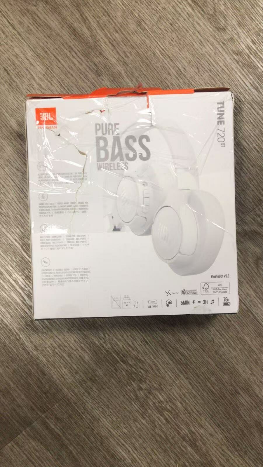 Беспроводные наушники JBL Tune 720BT, Белые