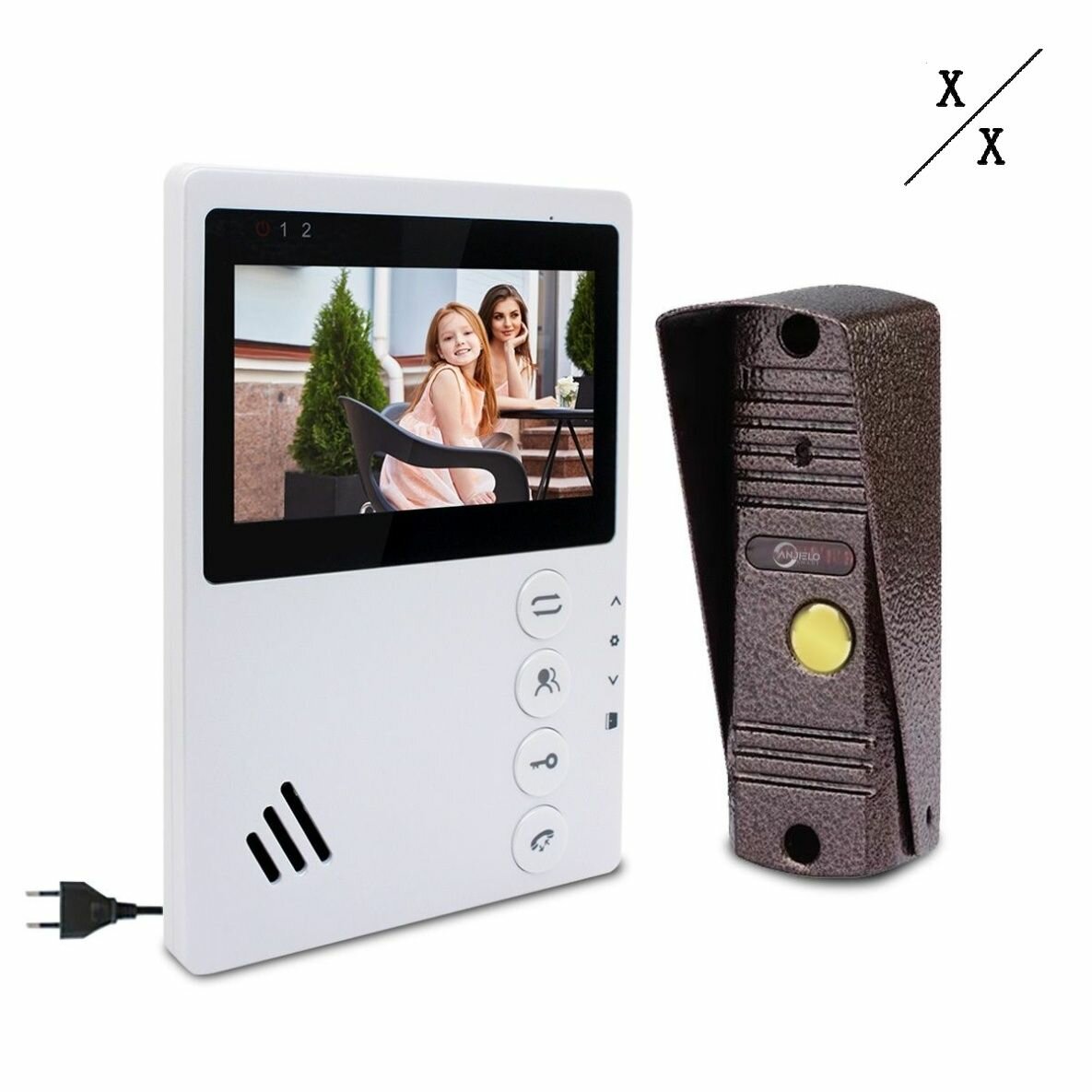 4.3-дюймовый проводной видеофон для дома с разрешением 700TVL, водонепроницаемый металлический видеофон с защитой IP65, подходит для использования пожилыми людьми и детьми