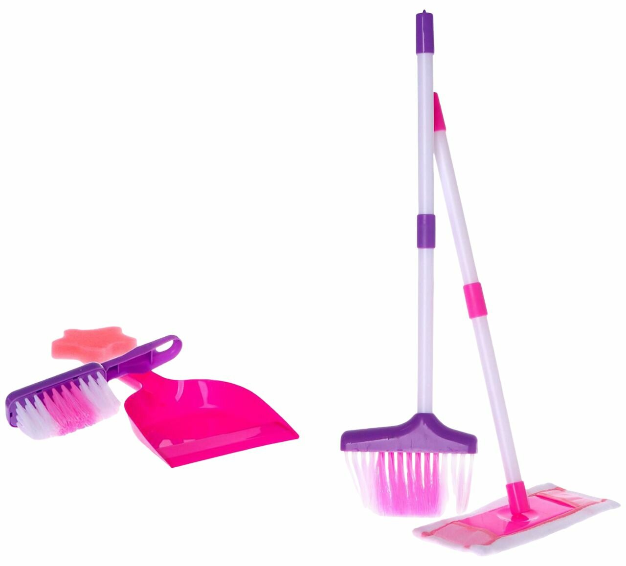 Детский игровой набор "Хозяюшка" для уборки, развивающий сюжетно-ролевой косплект для девочки, юная хозяйка, 5 предметов