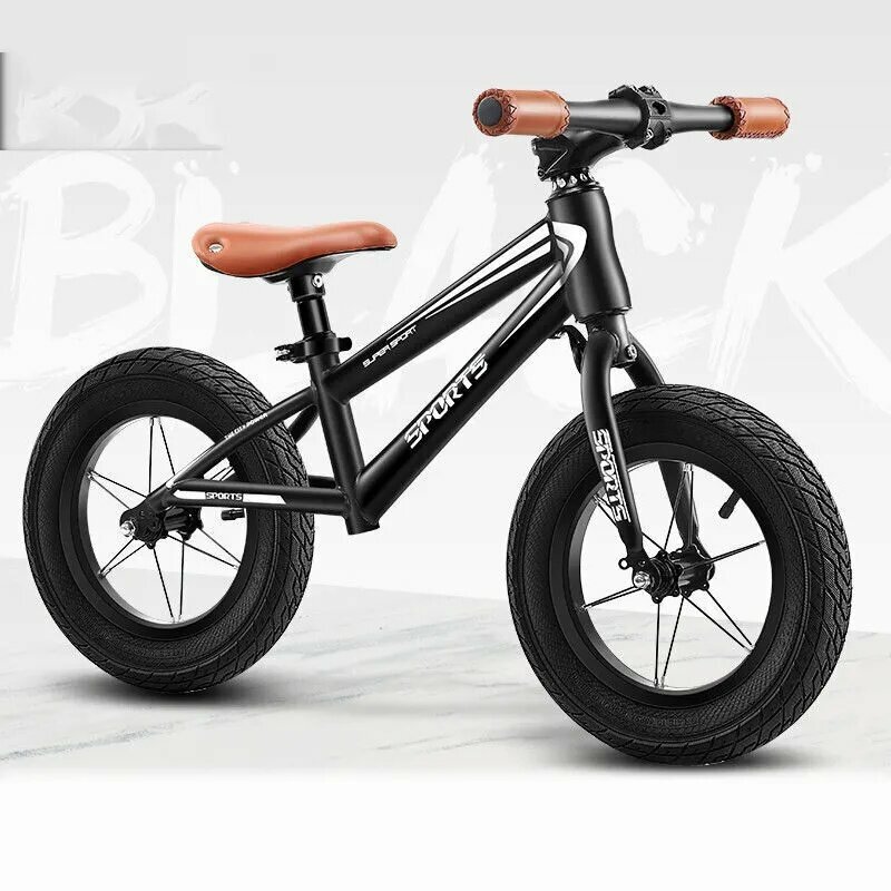 Беговел детский 2-9 лет с амортизацией, прямой руль, Пневматические шины 16 дюймов