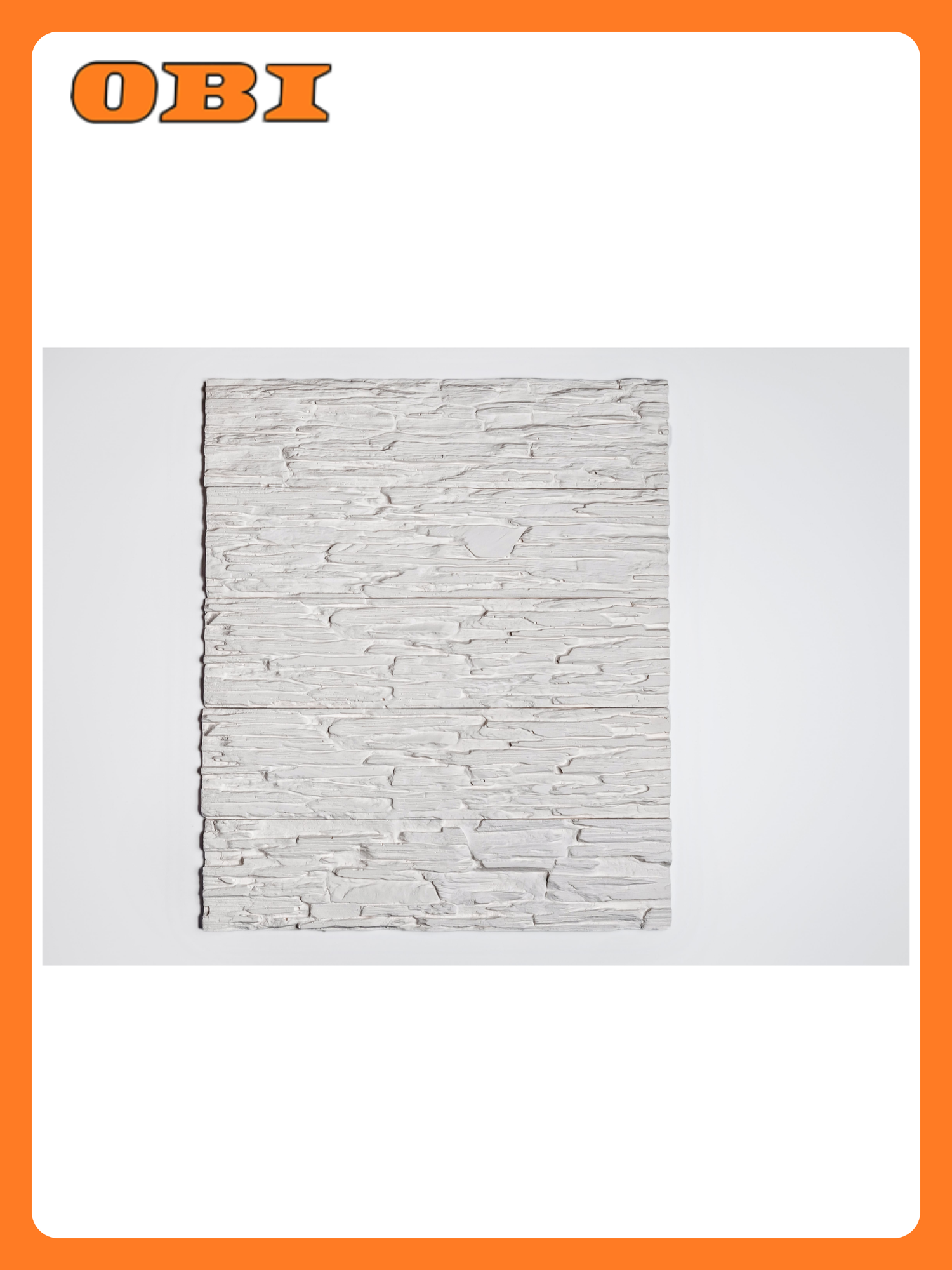 Гипс плитка Евролит Саяны 40х10 см 1 кв. м имитация камень белый