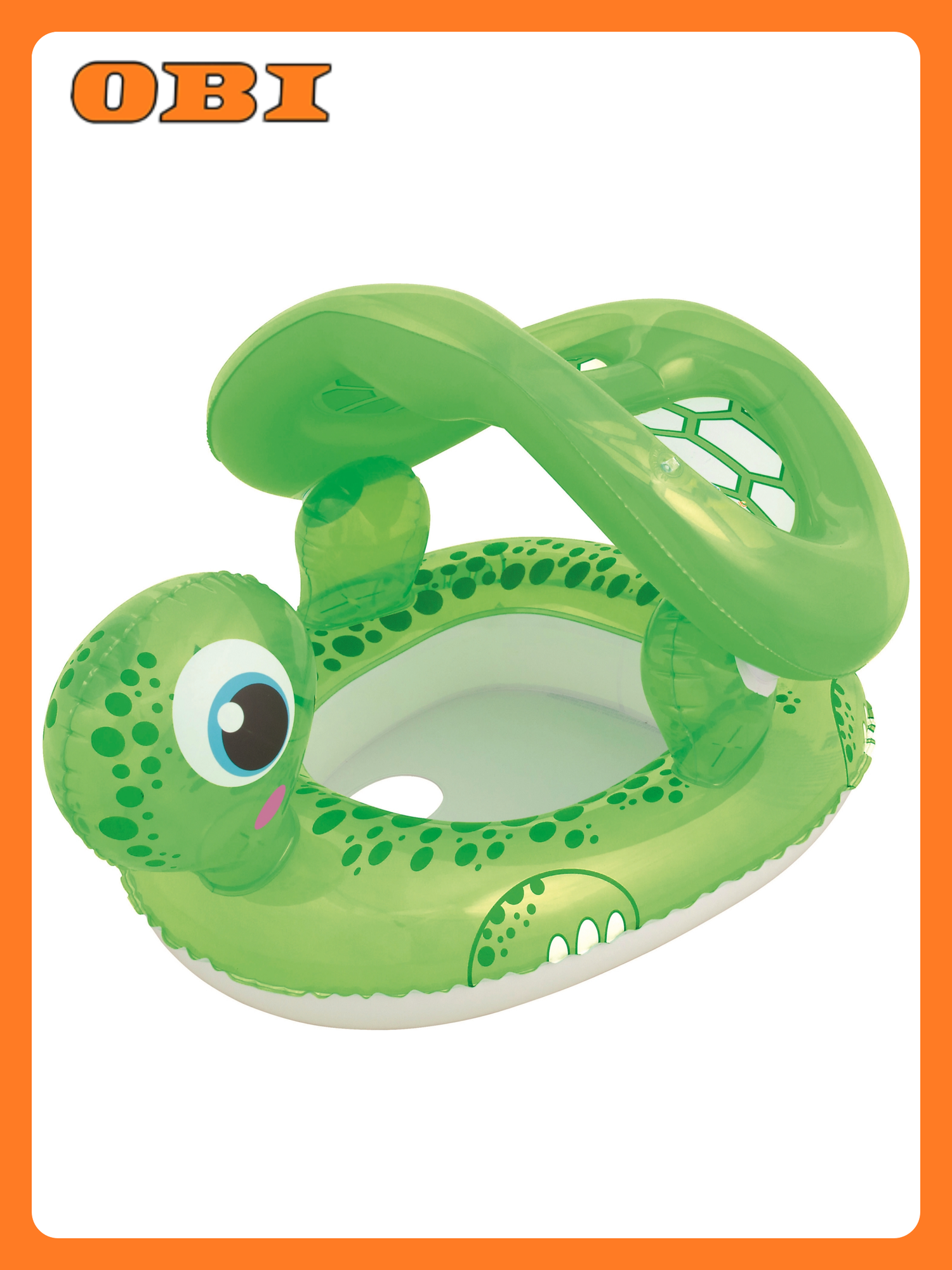 Надувной круг Bestway "Черепаха", с тентом, для детей от 1 года, ПВХ, 74 см x 66 см