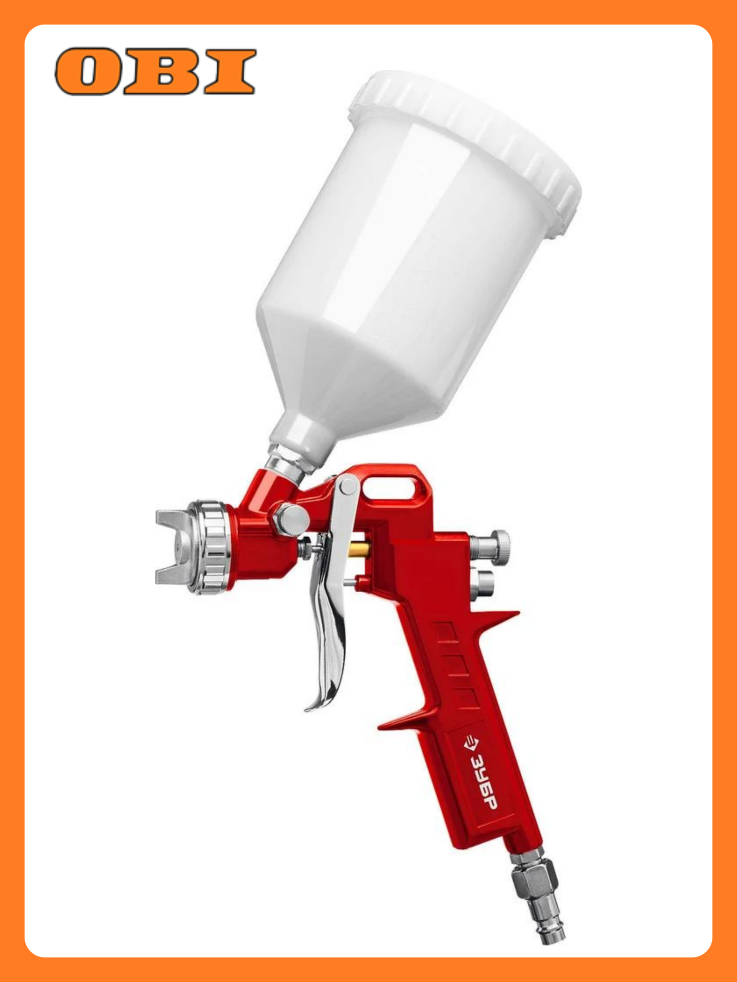 Краскопульт пневматический c верхним бачком МС 200 ЗУБР сопло 1.2, 1.5, 1.8 мм