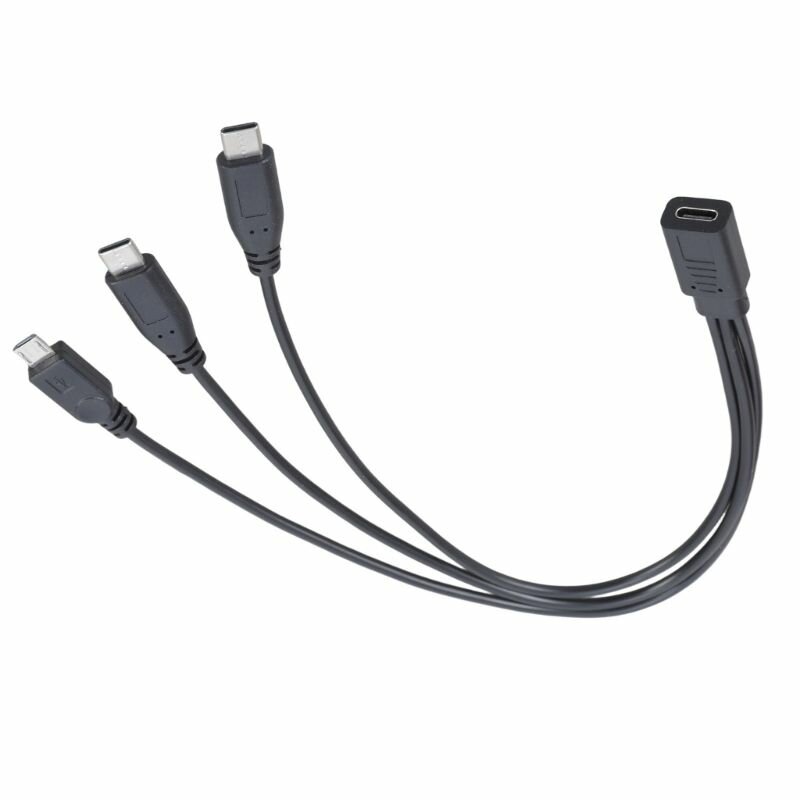 Разъем Type C к кабелю 2Type + Micro USB