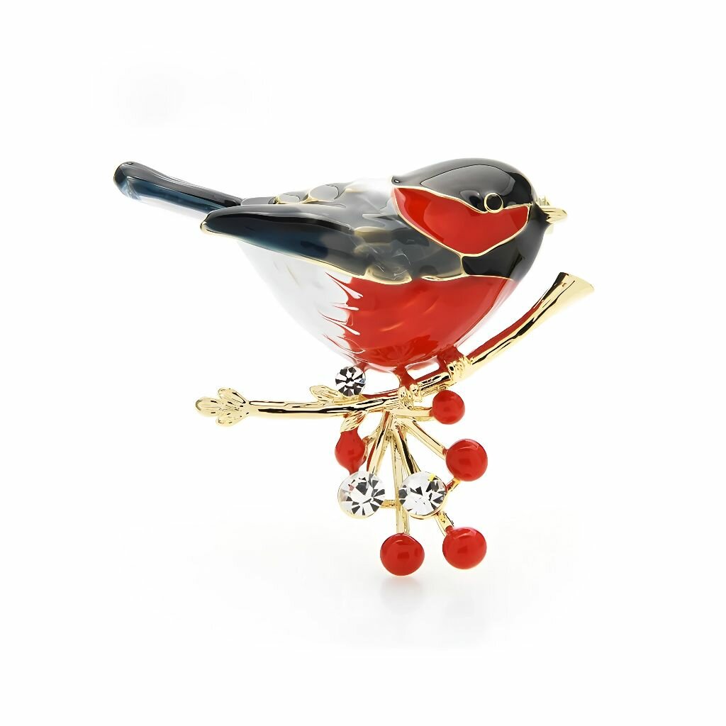 Брошь, стразы, искусственный камень