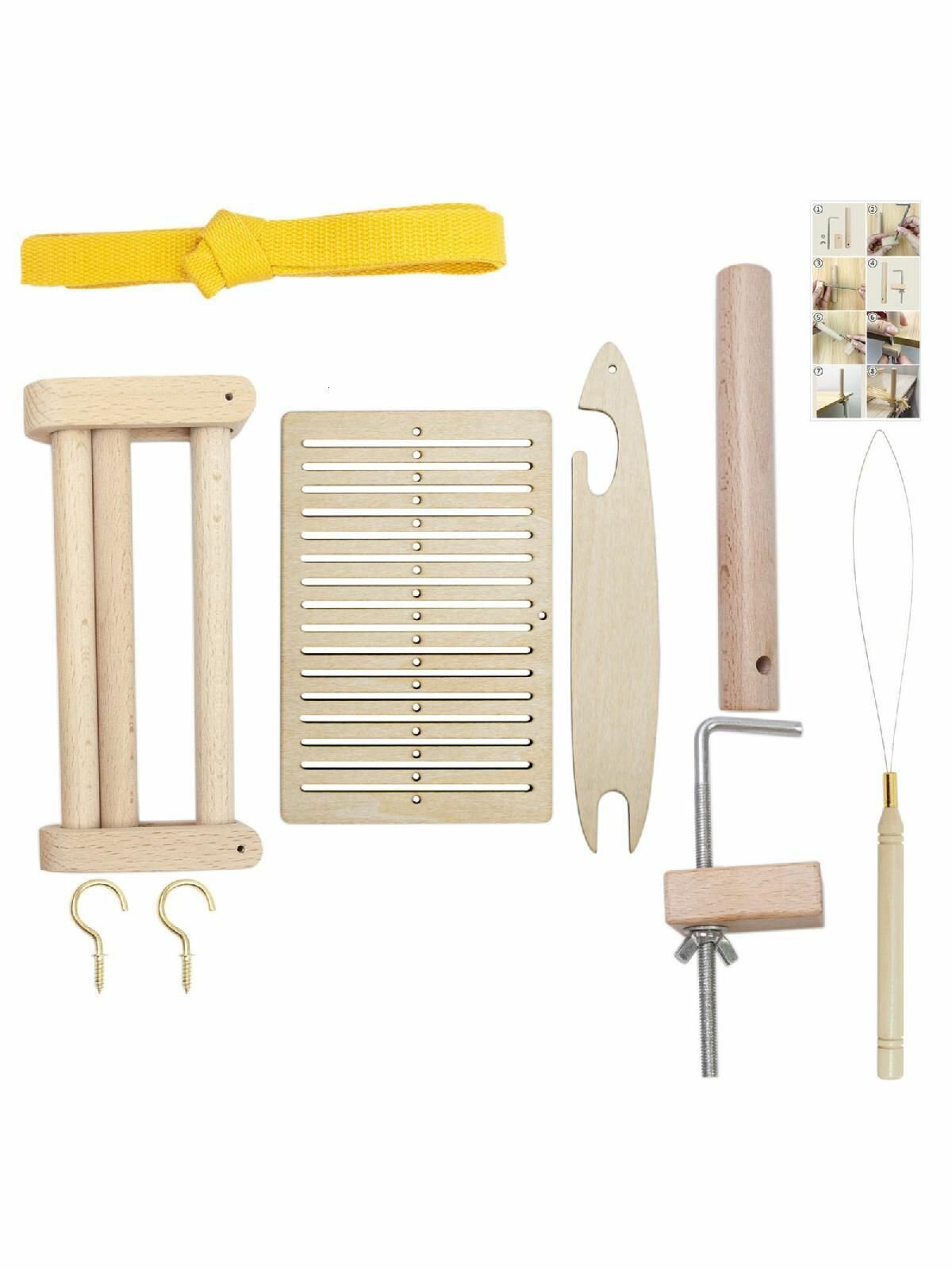 Набор для ручного ткачества для начинающих, деревянная рама, простая сборка, шарфы, декор дома