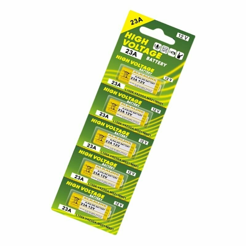 5 Батареек 23A, щелочные батареи 12 В