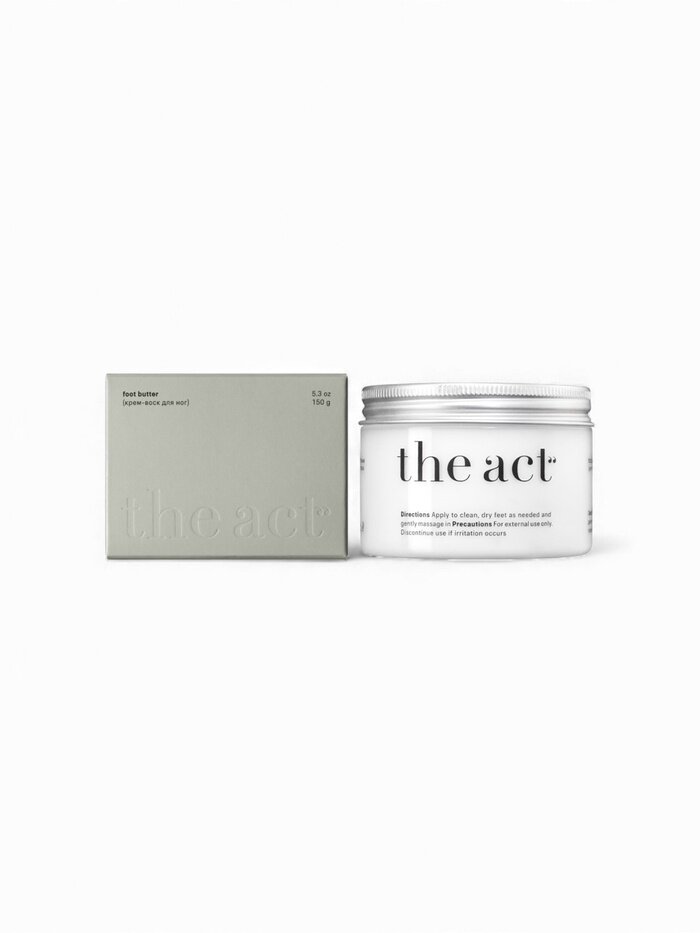 Крем-воск для ног от трещин The Act для сухой кожи, 150 мл