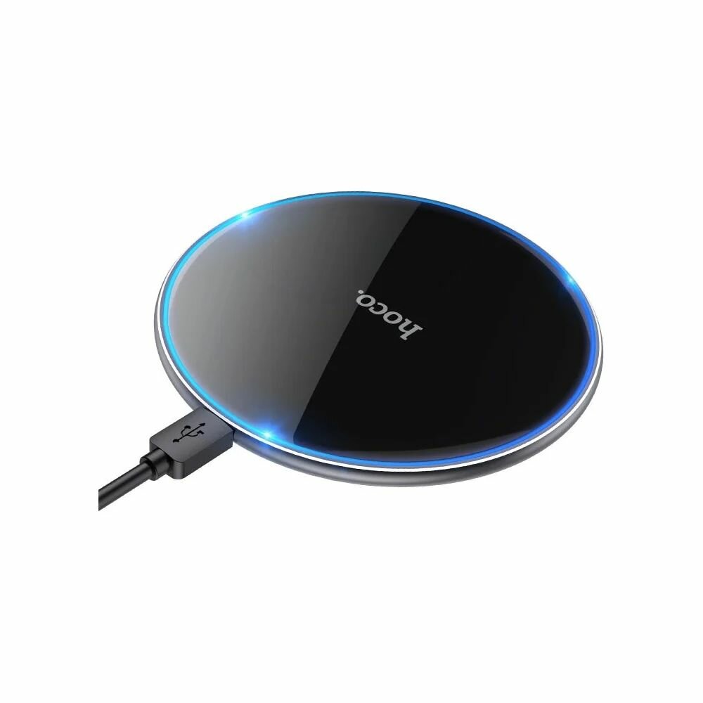Беспроводное зарядное устройство Hoco cw6 pro easy 15w, 1м (черный) 0L-00058416