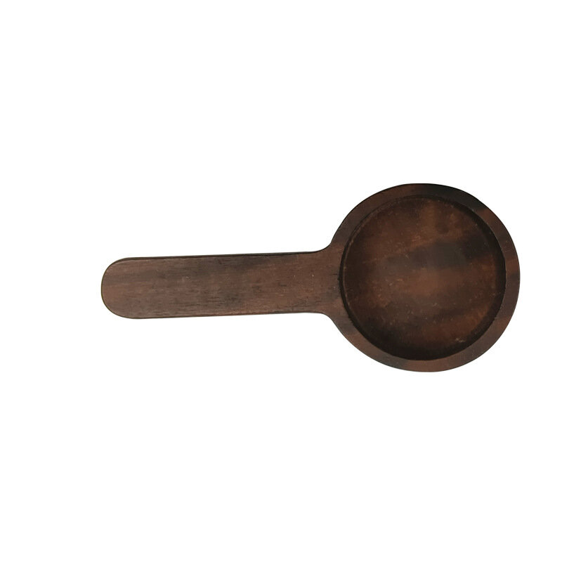 Черная ореховая деревянная мерная ложка для кофейных зерен, оригинальная деревянная мерная ложка 10г 8г, граммовая ложка, кофейный порошок, твердая деревянная ложка, объем зерен