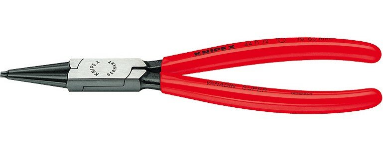 Щипцы KNIPEX для внутренних стопорных колец, прямые губки, Ø 12-25 мм, длина 140 мм, фосфатированные
