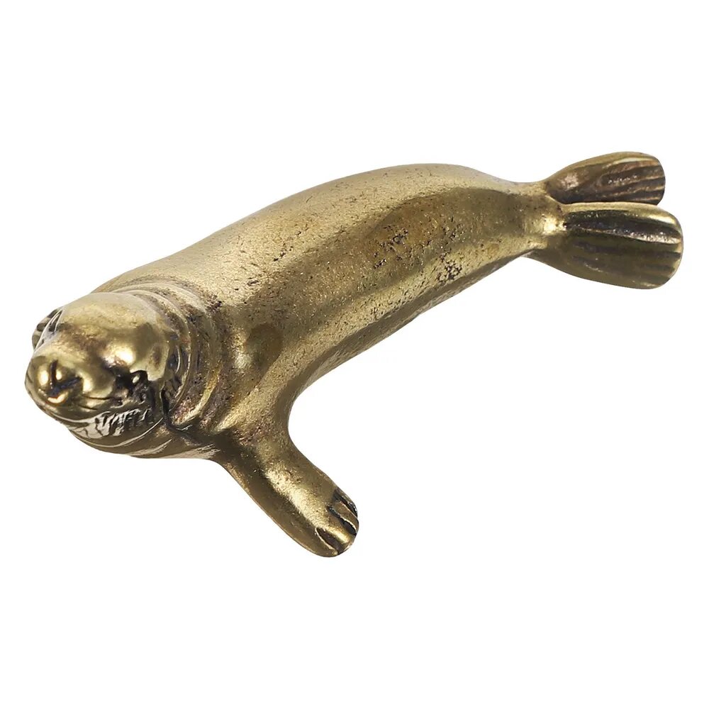 Миниатюрная Бронзовая Статуэтка Тюленя Винтажная Фигурка Животных 5 30X2 30X2 20Cm