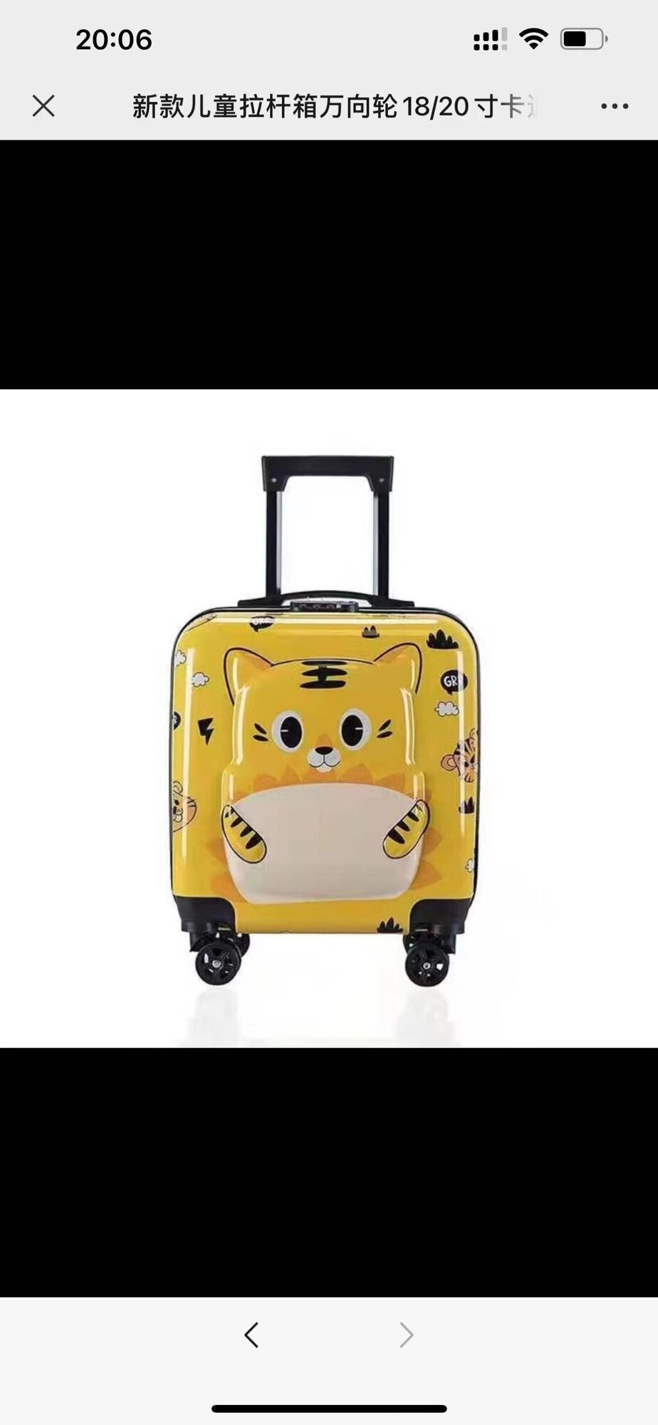 Детский чемодан на колесах, легкий, большой вместимости, дорожный чемодан с мультяшными животными, новый для детского сада и начальной школы