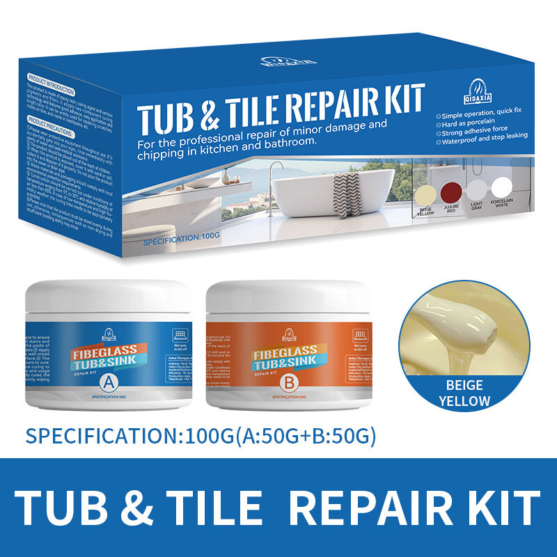Керамическая ремонтная паста QIDAXIA для домашнего использования, мраморная ванна, умывальник, клей для склеивания, клей для ремонта плитки
