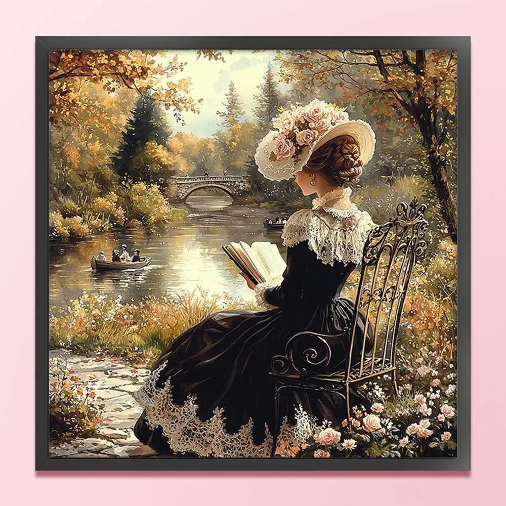 Набор для вышивания картина на ткани равномерного переплетения нитками для вышивания