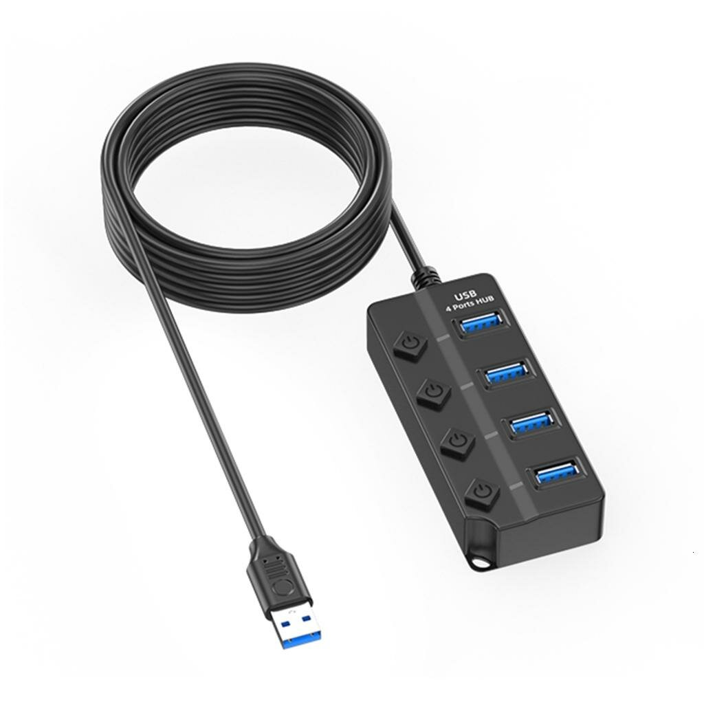 7-портовый USB-хаб 2.0, 3 метра - 4 порта
