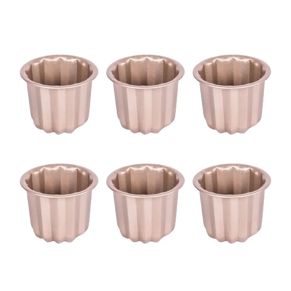 IKEA Форма для выпечки для кексов золотистого цвета 6 шт из нержавеющей стали
