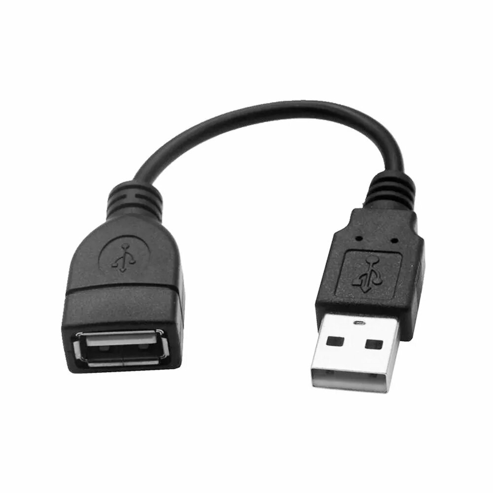 Удлинитель кабеля USB 2.0 Type-A/USB 2.0 Type-A, 1 м, черный