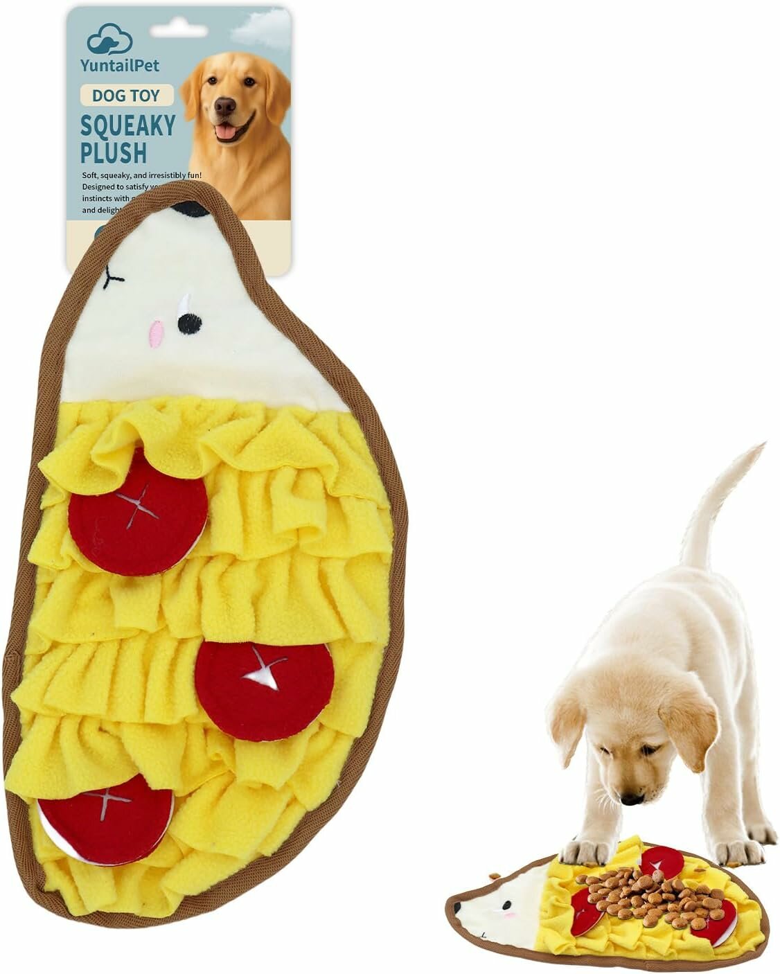 DINGXIAN Игровой коврик-головоломка Snuffle Mat для собак и кошек — интерактивная игрушка с лакомствами для умственной стимуляции и медленного кормления мелких и средних питомцев