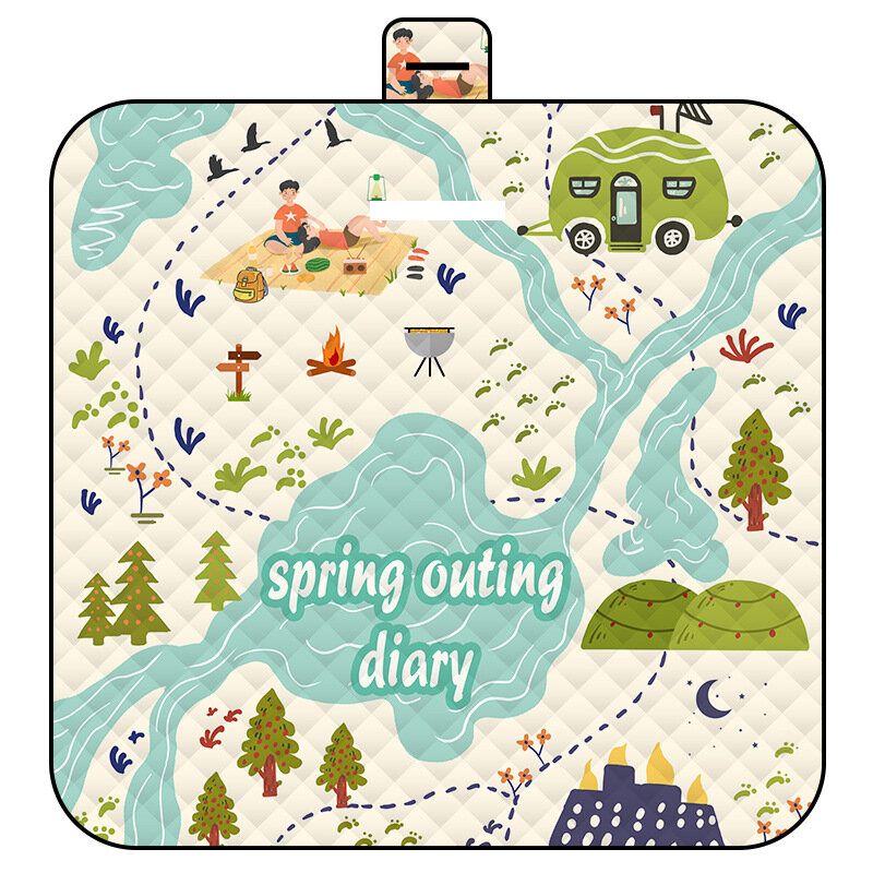 Ультразвуковой пикниковый коврик, утолщенный, водонепроницаемый, влагозащитный коврик, пляжный коврик, кемпинговый коврик, уличный пикниковый коврик, настраиваемый