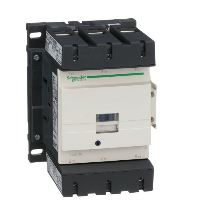 Контактор трехполюсный LC1D150Q7 150А Schneider Electric, трехполюсный