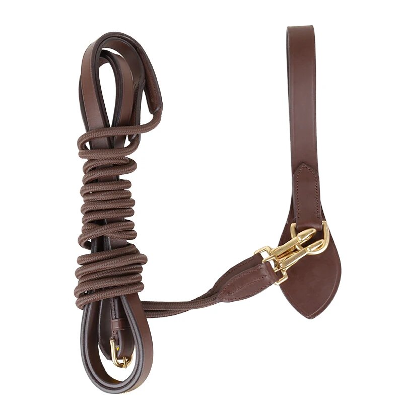 Тренировочные поводья Cavassion из воловьей кожи brown