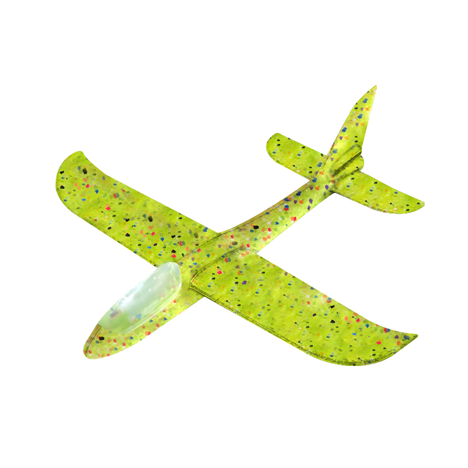 Самолеты-глайдеры с флеш-диодом 18.9 дюйма пена режим полета бросковый самолет аэробатический самолет наружный спортивный игрушки подарок для детей 3 4 5 6 7 лет мальчик зеленый