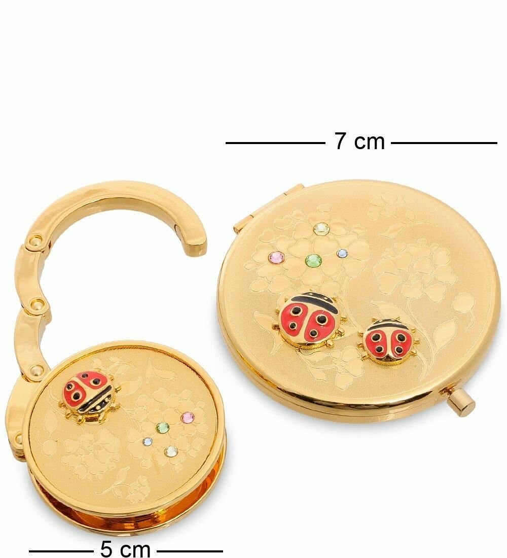 Подарочный набор (зеркальце + держатель для сумочки) A941647 разностор, Сплав, стекло