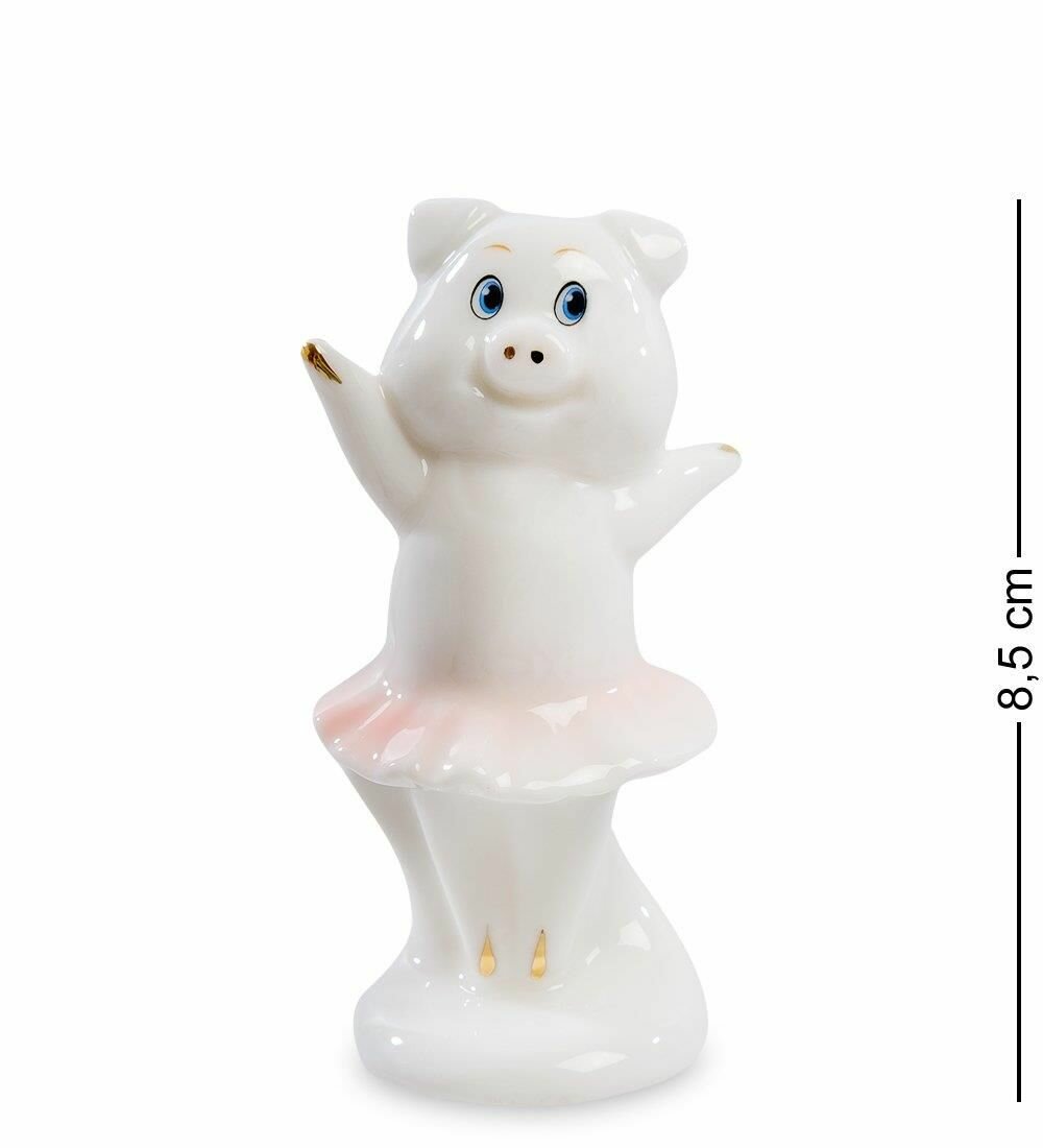 Фигурка Свинья Балерина A2114005 разностор, Фарфор