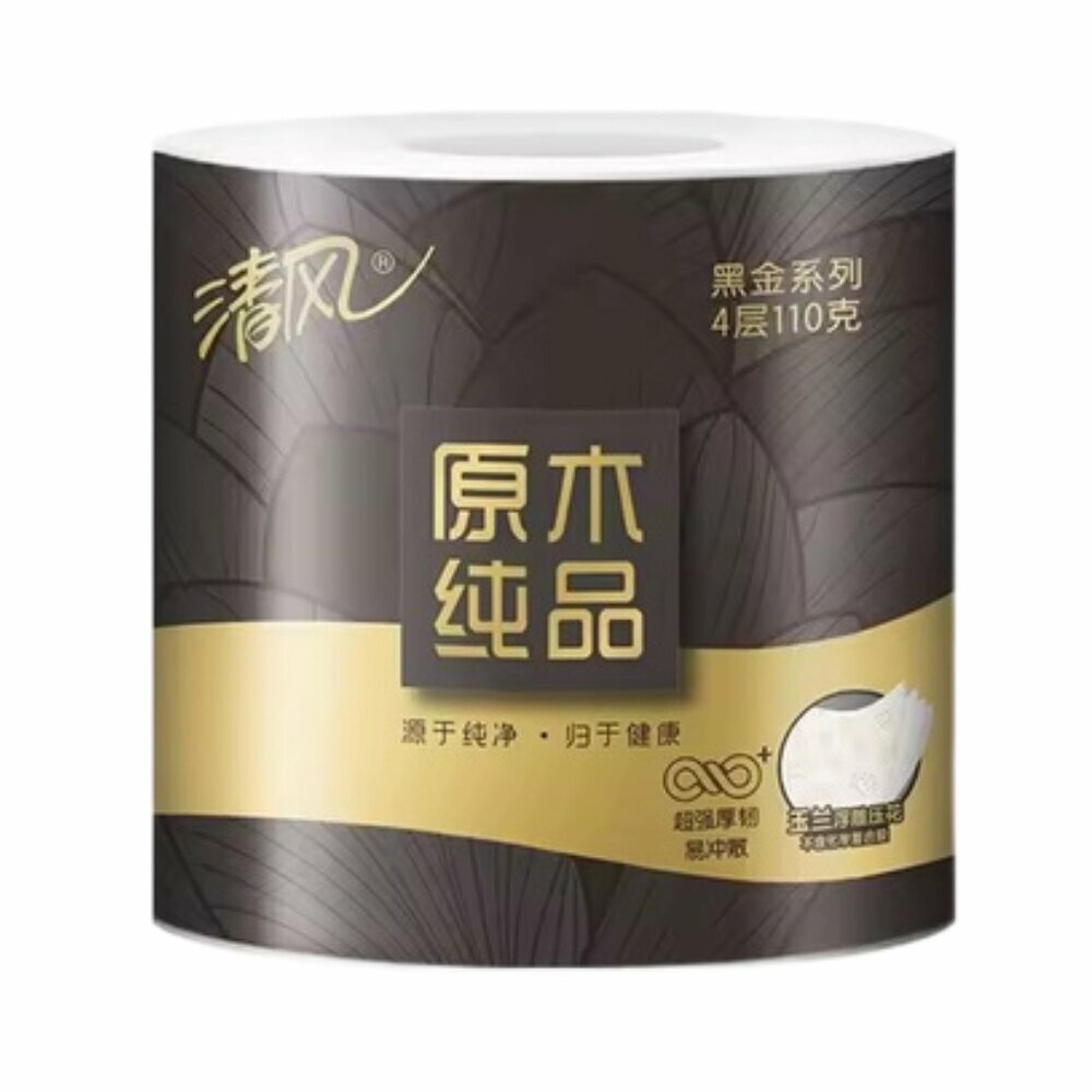 Туалетная бумага Gold Hong Ye Paper Breeze Rich Lux, четырёхслойная, с тиснёным рисунком, 15м, 1 рулон